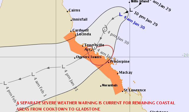 Tropical Cyclone Advice for Townsville 30th January 2014 – Extreme Storms