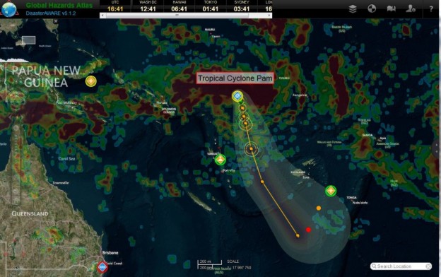 Tropical Cyclone Pam Map Track Path - Extreme Storms