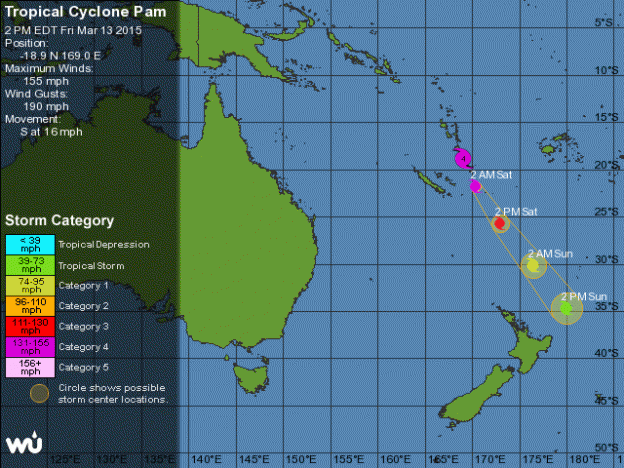 Tropical Cyclone Pam Hits Vanuatu Category 5 system - Extreme Storms