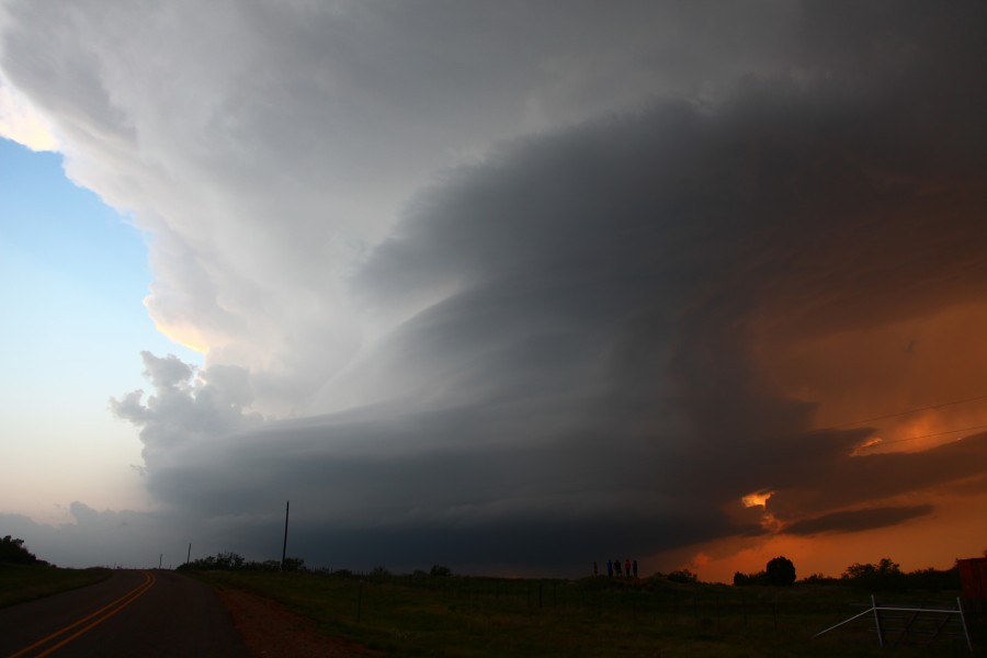 Sunset and sculptured supercell - Extreme Storms
