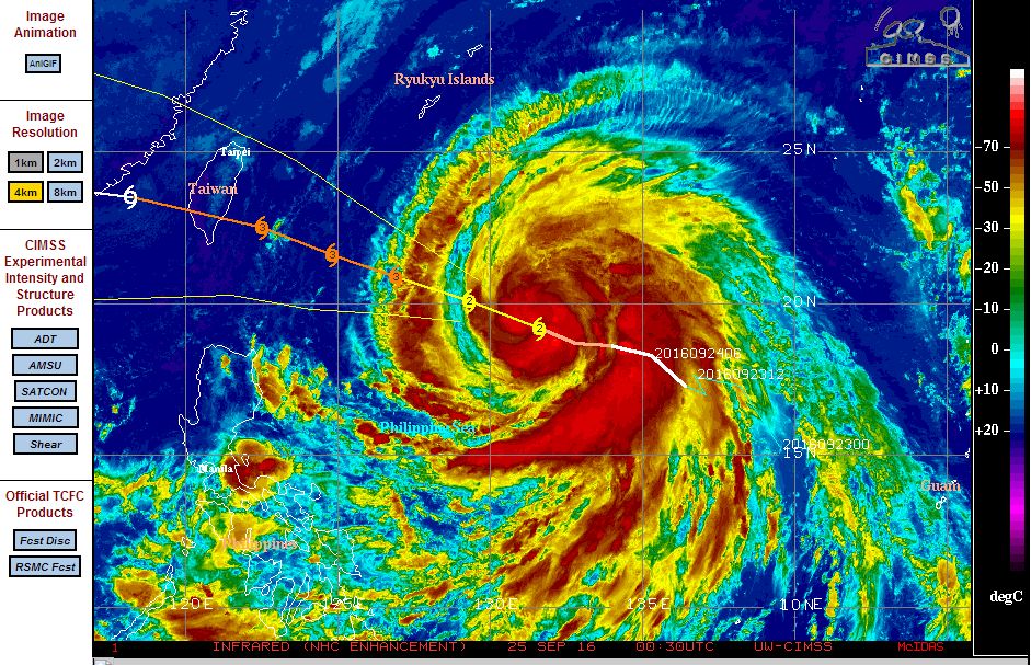 Typhoon Megi - Taiwan September 25 to 27 2016 - Extreme Storms