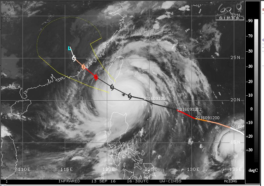 Super Typhoon Meranti strikes Taiwan 14 and 15 September 2016 - Extreme ...
