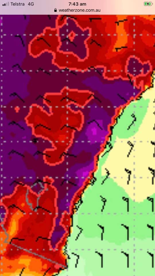 Record high temperature at Penrith 48.9C 4th January 2020 - Extreme Storms