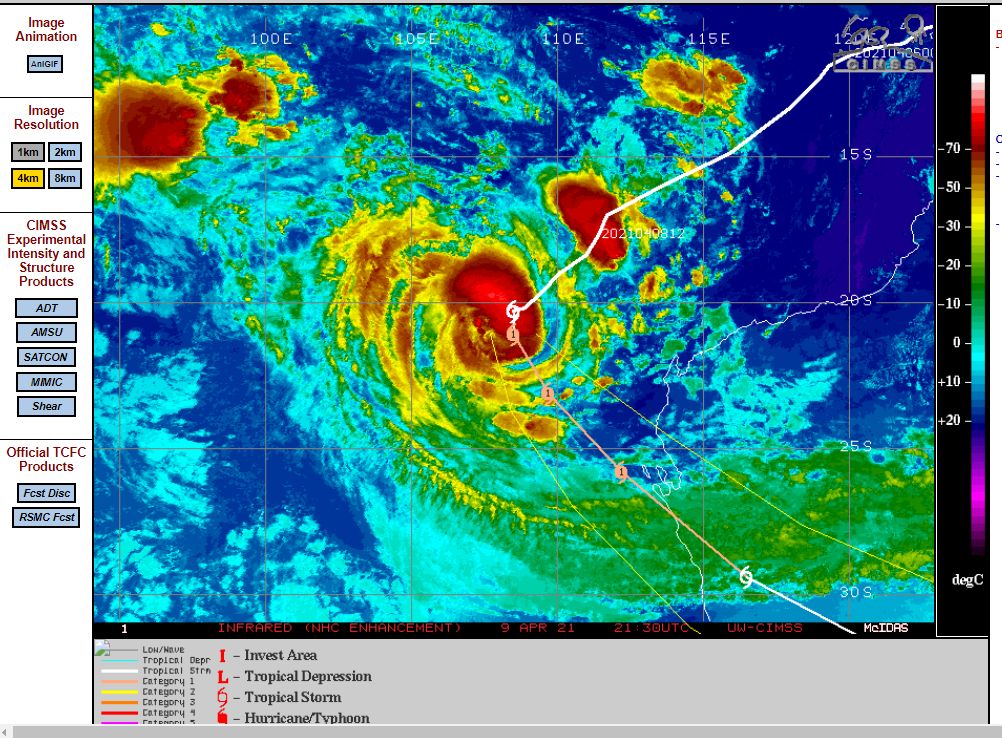 Tropical Cyclones Seroja and Odette - The Fujiwhara Effect - 10/4/2021 ...
