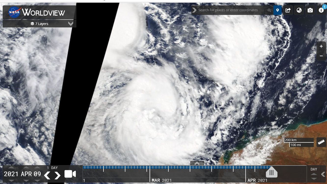 Tropical Cyclones Seroja and Odette - The Fujiwhara Effect - 10/4/2021 ...