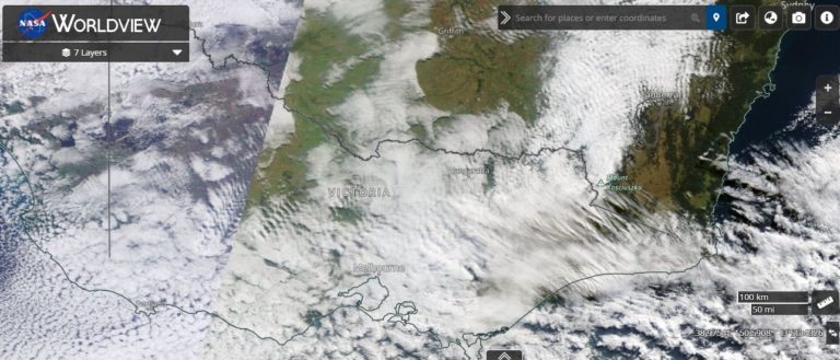 EOSDIS NASA Worldview - Extreme Storms